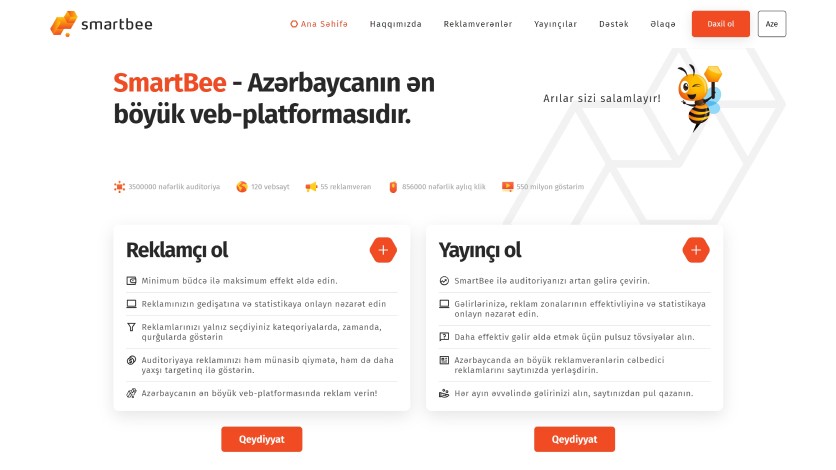 SmartBee - Azərbaycanın ən böyük veb-platformasıdır.