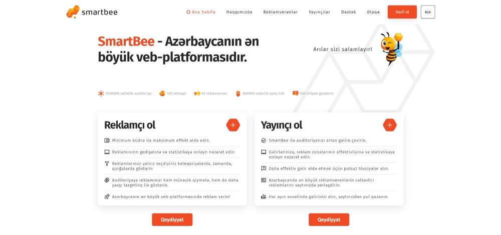 SmartBee - Azərbaycanın ən böyük veb-platformasıdır.